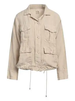 120% Lino Linen Safari Jacket - Beige