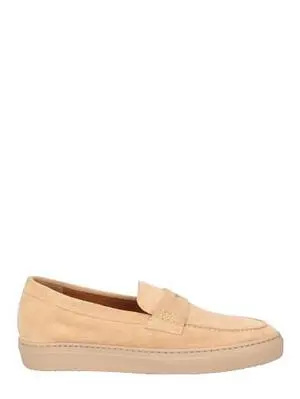 DOUCAL'S Leather Penny Loafers - Beige