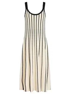 Zimmermann Striped Knitted Midi Dress - Cream