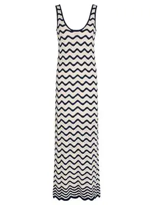 Zimmermann Crochet-knit Cotton Maxi Dress - Navy