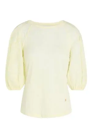 Zimmermann Gathered Linen Top - Pastel Yellow
