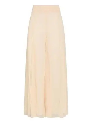 Zimmermann Crepon High-rise Culottes - Cream