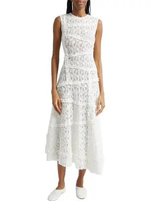 EENK Lace Paneled Maxi Dress