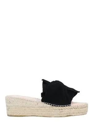 Manebí Leather Espadrille Sandals - Black