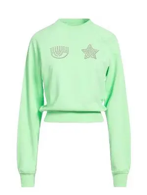 CHIARA FERRAGNI Sweatshirt In Light Cotton And Polyester - Green