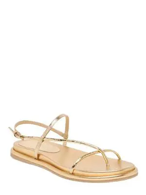 Dolce Vita Strappy Sandal - Gold Distressed Leather