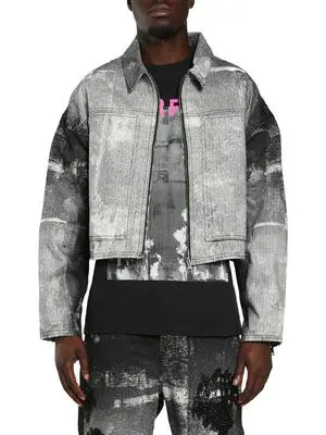 PURPLE BRAND Carpenter Beaded Denim Jacket - Black