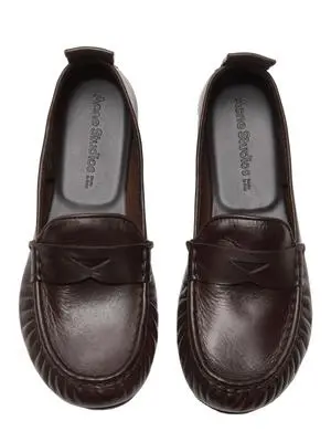 Acne Studios Leather Loafers - Dark Brown