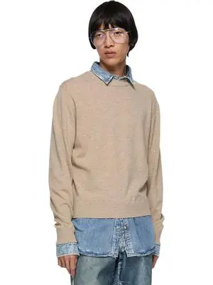Acne Studios Layered Wool Knit - Beige