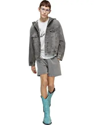Acne Studios Denim Jacket With Hood - Washed Black