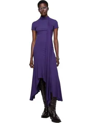 Acne Studios Layered Midi Dress - Deep Purple