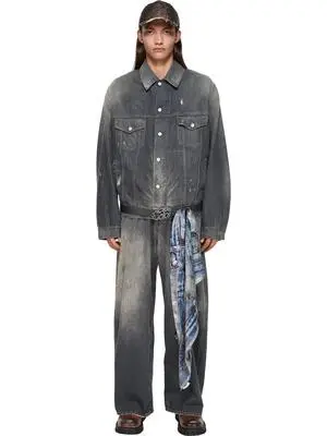 Acne Studios Denim Jacket Oversized Fit - Black