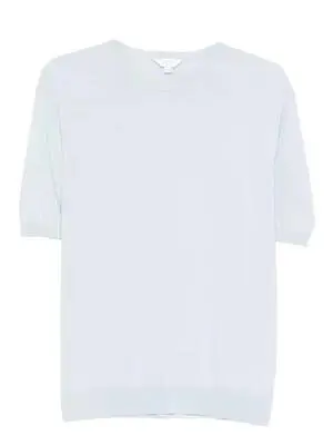 Malo Short-sleeve Knitted T-shirt - Blue