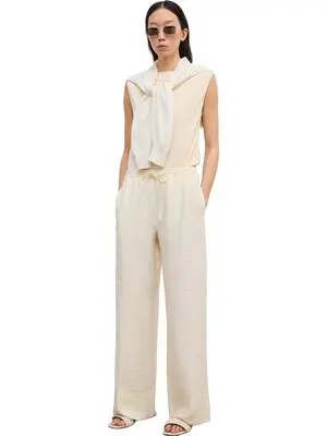 HOUSE OF DAGMAR Drawstring Trousers - Off White