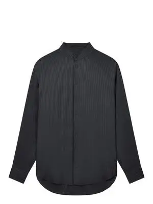 Giorgio Armani Silk And Viscose Blend Creponne Shirt - Black