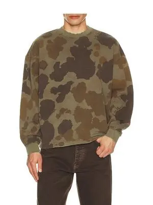 Scotch & Soda Printed Overdyed Sweatshirt - Dark Beige