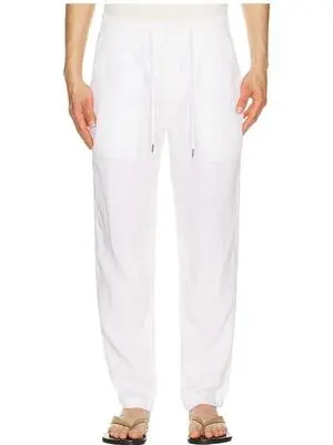 Polo Ralph Lauren Prepster Linen Pant In White - Ceramic White