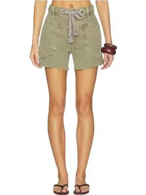 Free People We The Free Moxie Denim Shorts - Army