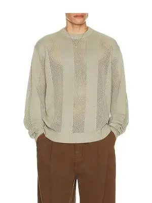 Obey Crochet Knit Sweater - London Fog