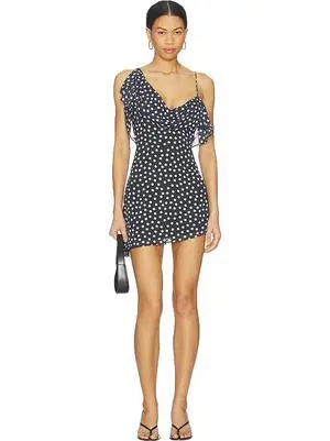 Majorelle Brittania Mini Dress - Black Polka Dot