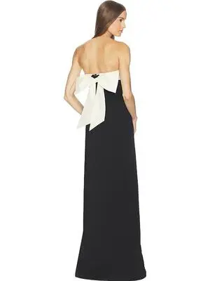 CAMILA COELHO Lya Gown - Black & Ivory