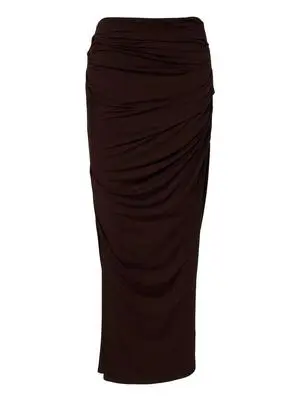 ENTIRE STUDIOS Draped Maxi Skirt - Brown