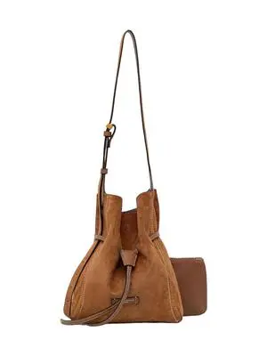 GIANNI CHIARINI Sienna Drawstring Bucket Bag - Brown