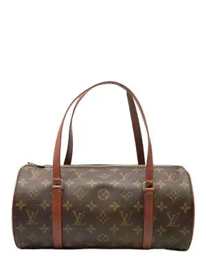 LOUIS VUITTON 2001 Monogram Papillon 30 Handbag - Brown