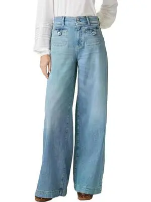Paige Cameron Wide Leg Denim - Blue