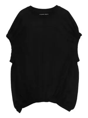 Liviana Conti Gathered T-shirt - Black