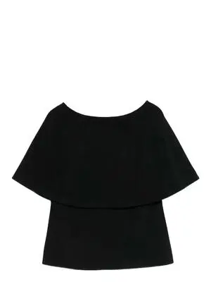 Liviana Conti Detachable-sleeve Top - Black