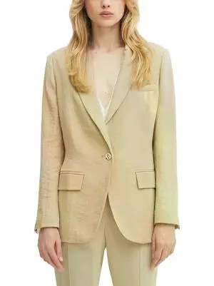 MORGAN Belted Single-breasted Blazer - Neutrals