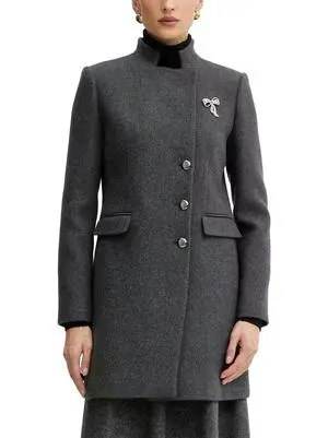 MORGAN Bow-embellished Coat - Grey