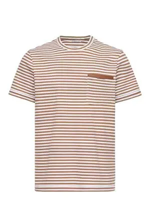Moncler Striped T-shirt - Brown
