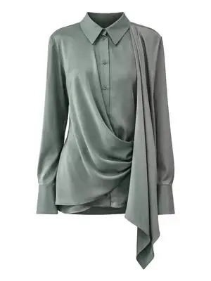 VAILLANT Draped Shirt - Green