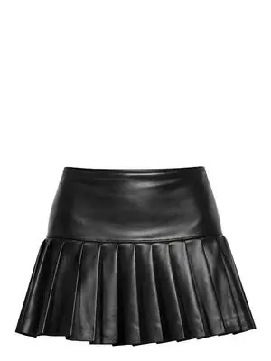 Norma Kamali Pleated Mini Skirt - Black