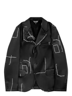 BLACK COMME DES GARÇONS Stitching-detail Jacket - Black