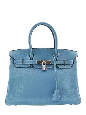 Hermès 2004 Clemence Birkin 30 Handbag - Blue