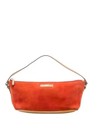 Gucci 2000-2015 Suede Boat Shoulder Bag - Orange
