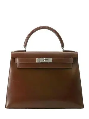 Hermès 2000 Box Calf Kelly Sellier 28 Satchel - Brown