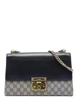 Gucci Medium Gg Supreme Padlock Shoulder Bag 2016-2026 - Blue
