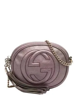 Gucci Mini Calfskin Soho Chain Crossbody Bag - Pink