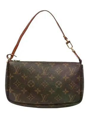 LOUIS VUITTON 1999 Monogram Pochette Accessoires Shoulder Bag - Brown