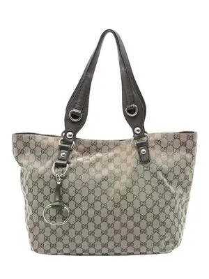 Gucci Gg Canvas Icon Bit Tote Bag - Brown