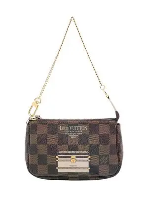 LOUIS VUITTON Damier Ebene Trunks And Locks Mini Pochette Accessoires - Brown