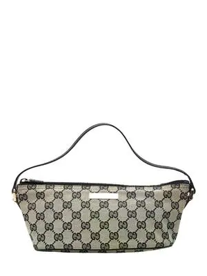 Gucci Gg Canvas Boat Shoulder Bag - Grey