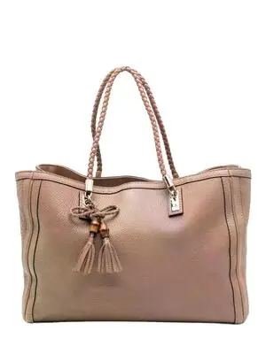 Gucci Medium Leather Bella Tote Bag - Brown