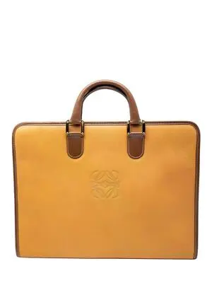 Loewe Leather Anagram Briefcase - Brown