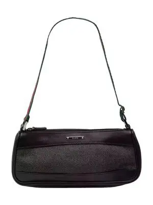 Gucci Denim Web Shoulder Bag - Black