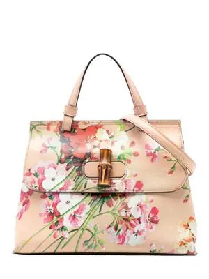 Gucci Blooms Bamboo Daily Satchel - Brown